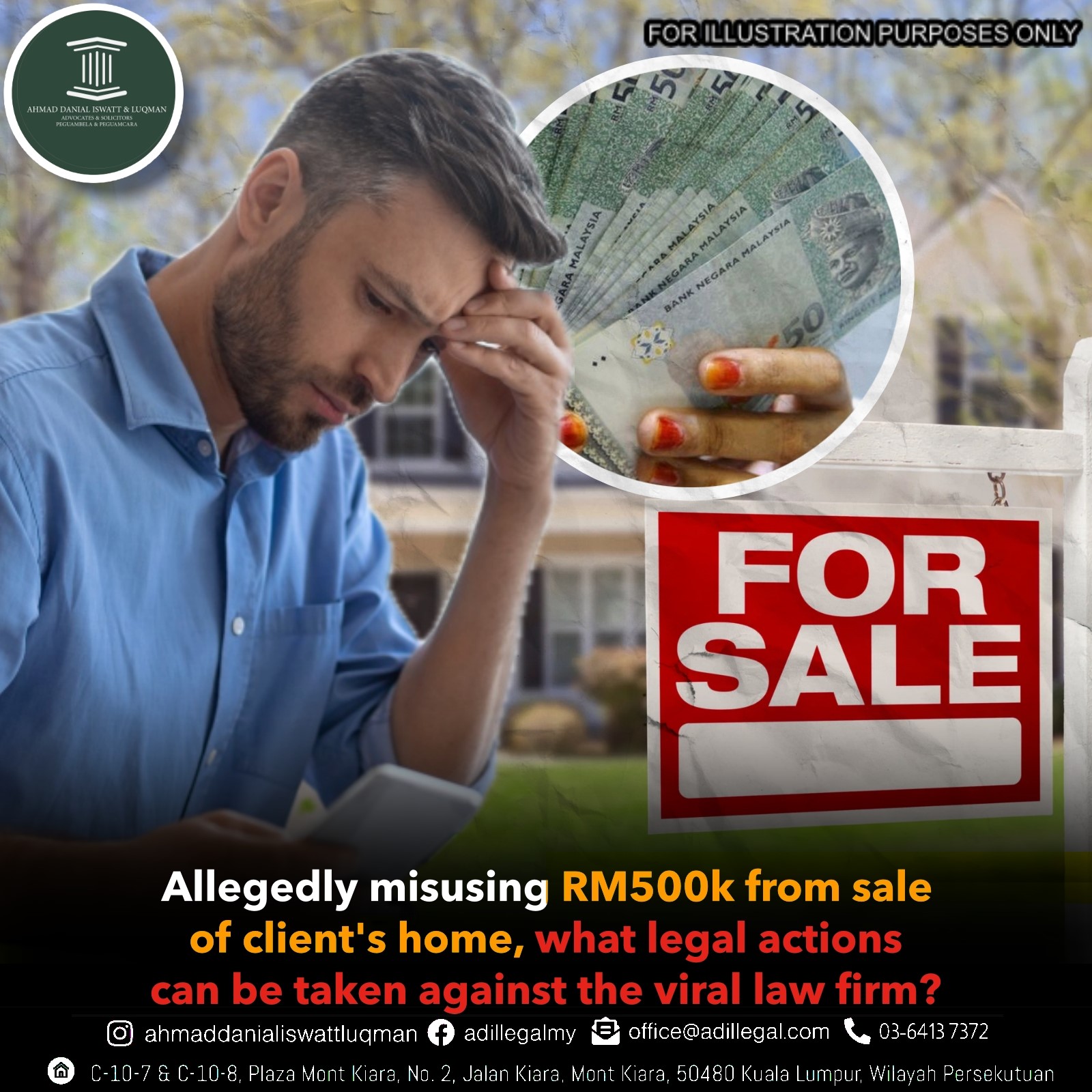 Allegedly misusing RM500k from sale of client's home, what legal actions can be taken against ...
