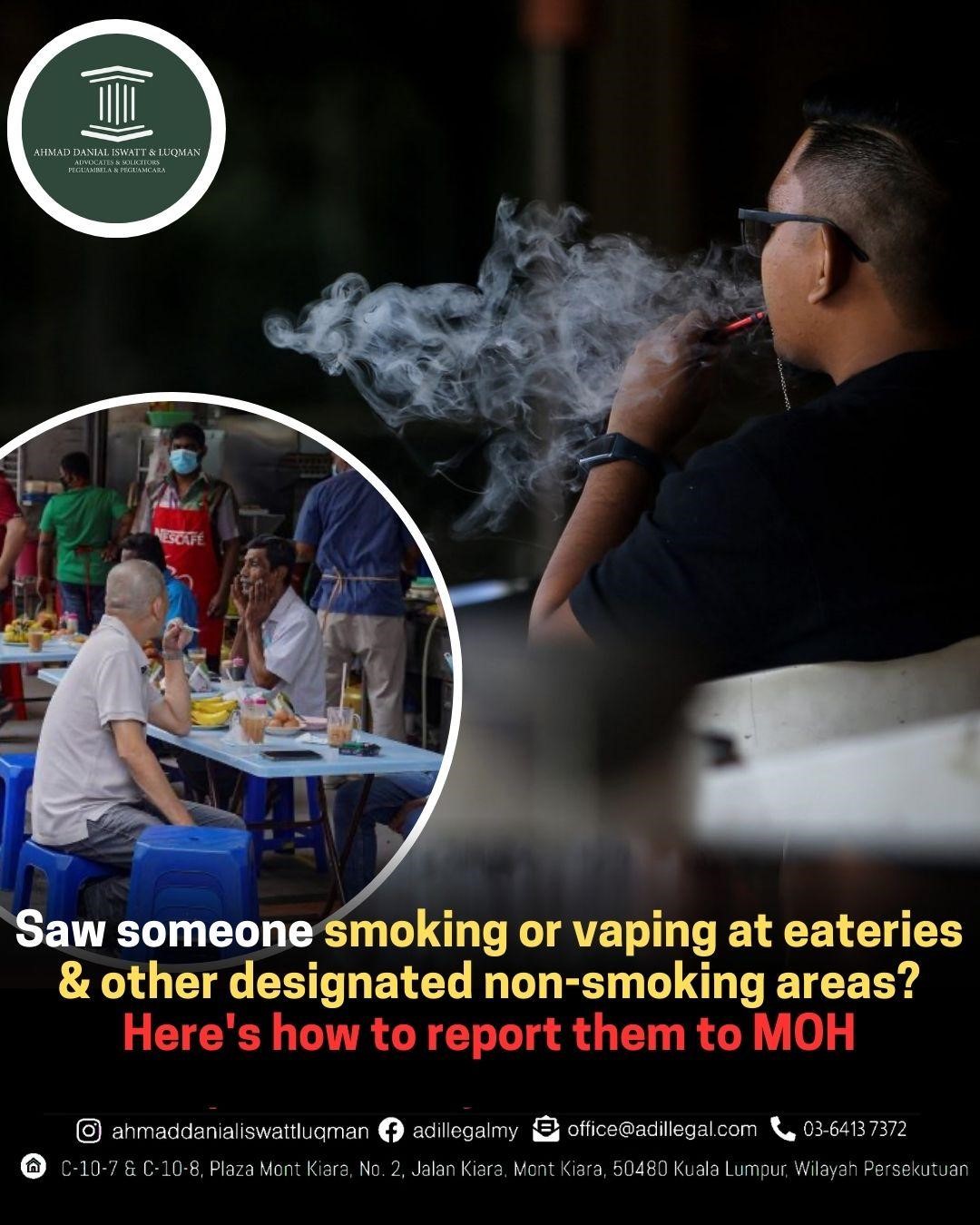 Saw someone smoking or vaping at eateries & other designated non ...